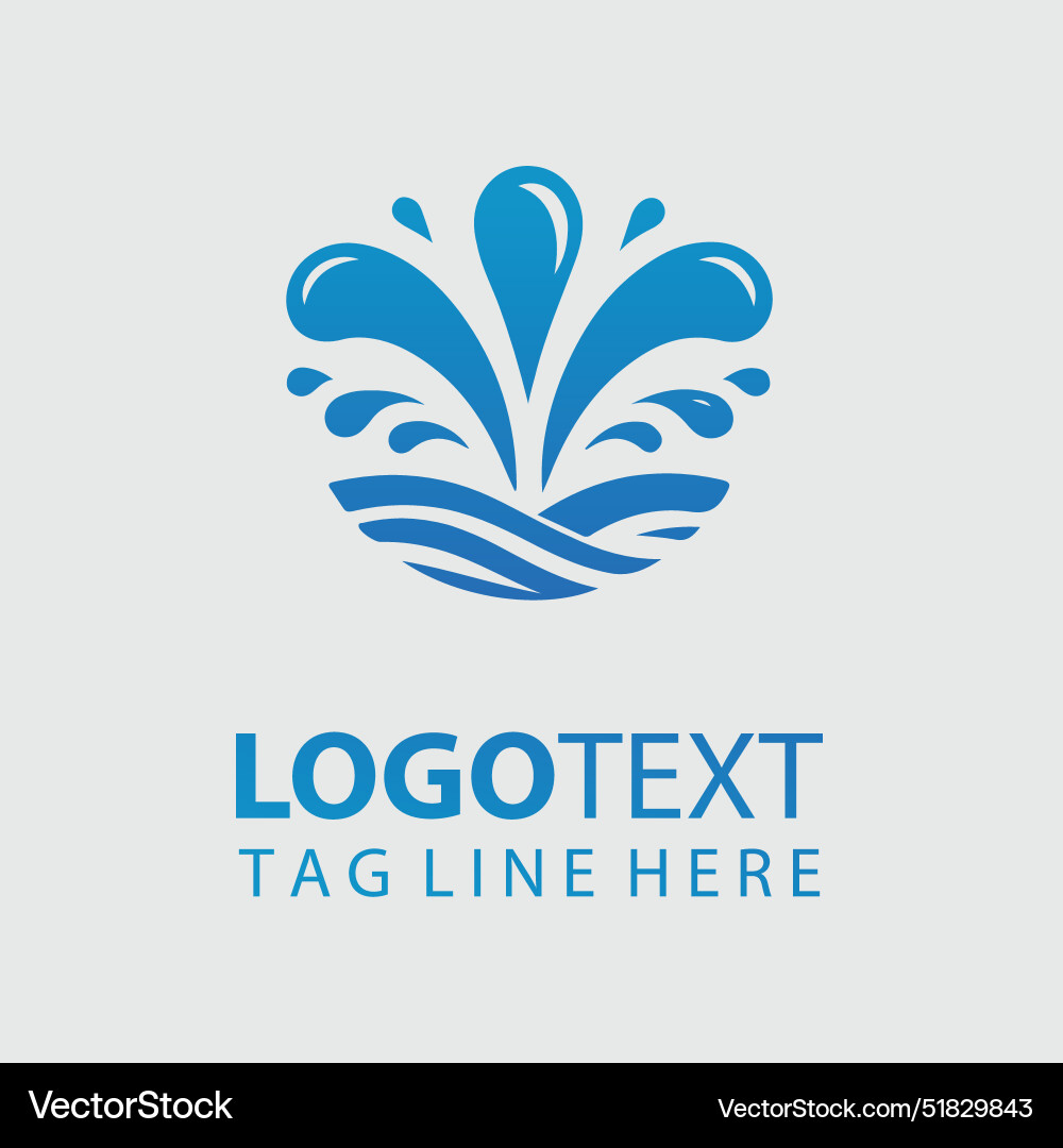 Water splash logo Royalty Free Vector Image - VectorStock