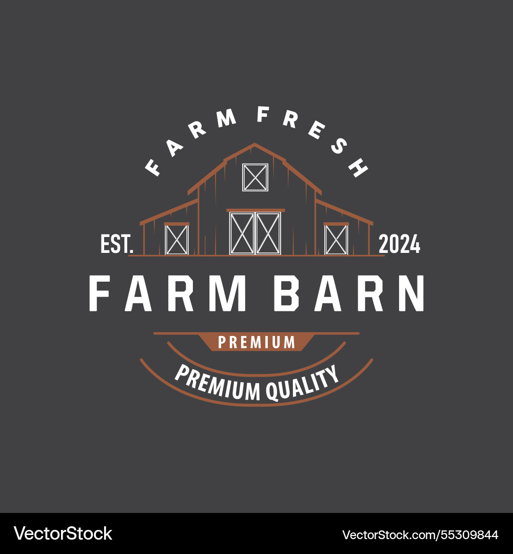 Barn logo agriculture building template farmer Vector Image