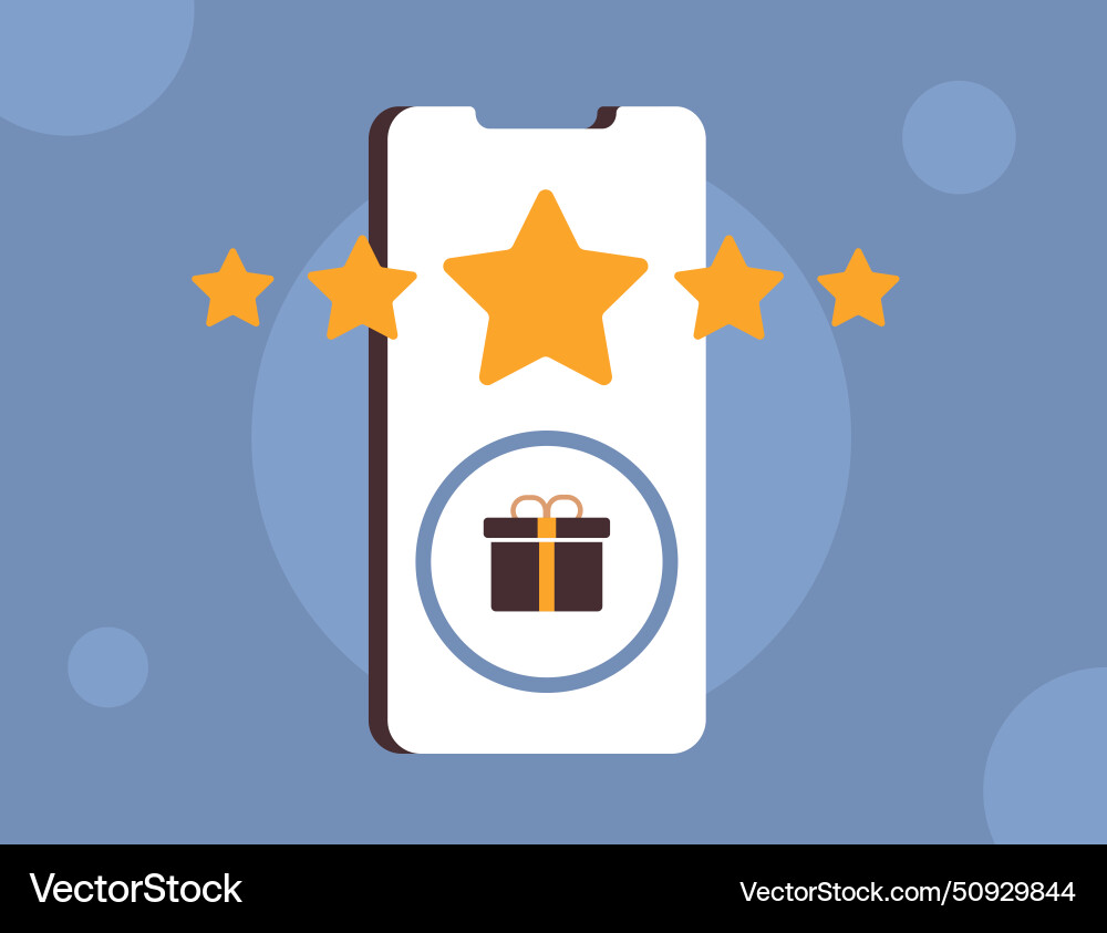 Mobile loyalty program app rewards Royalty Free Vector Image Mobile loyalty program app rewards Royalty Free Vector Image