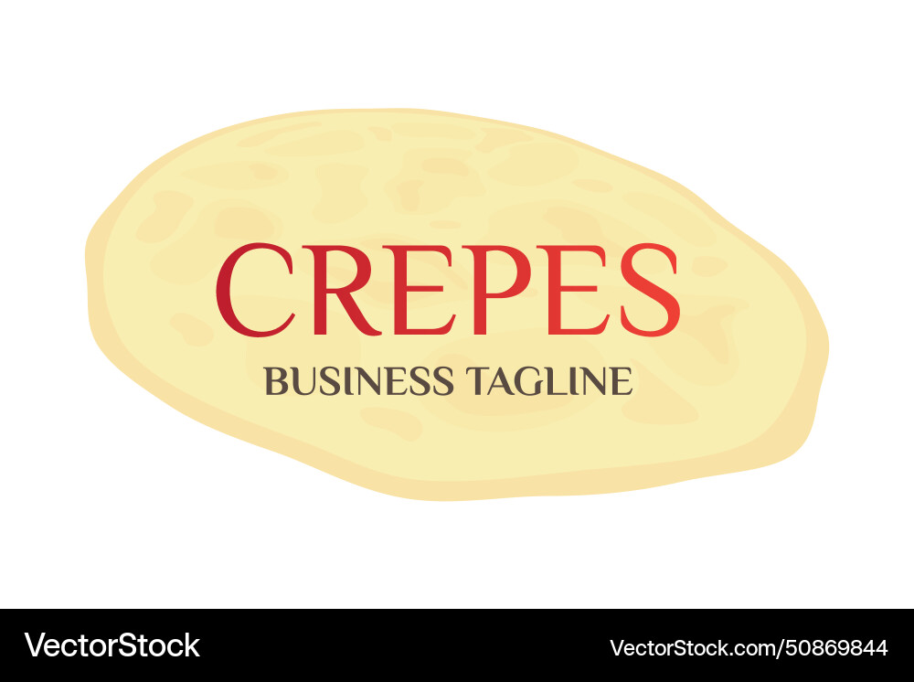 Pancake or crepes logo Royalty Free Vector Image