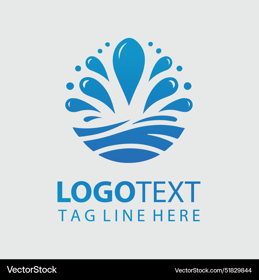 Water splash logo Royalty Free Vector Image - VectorStock