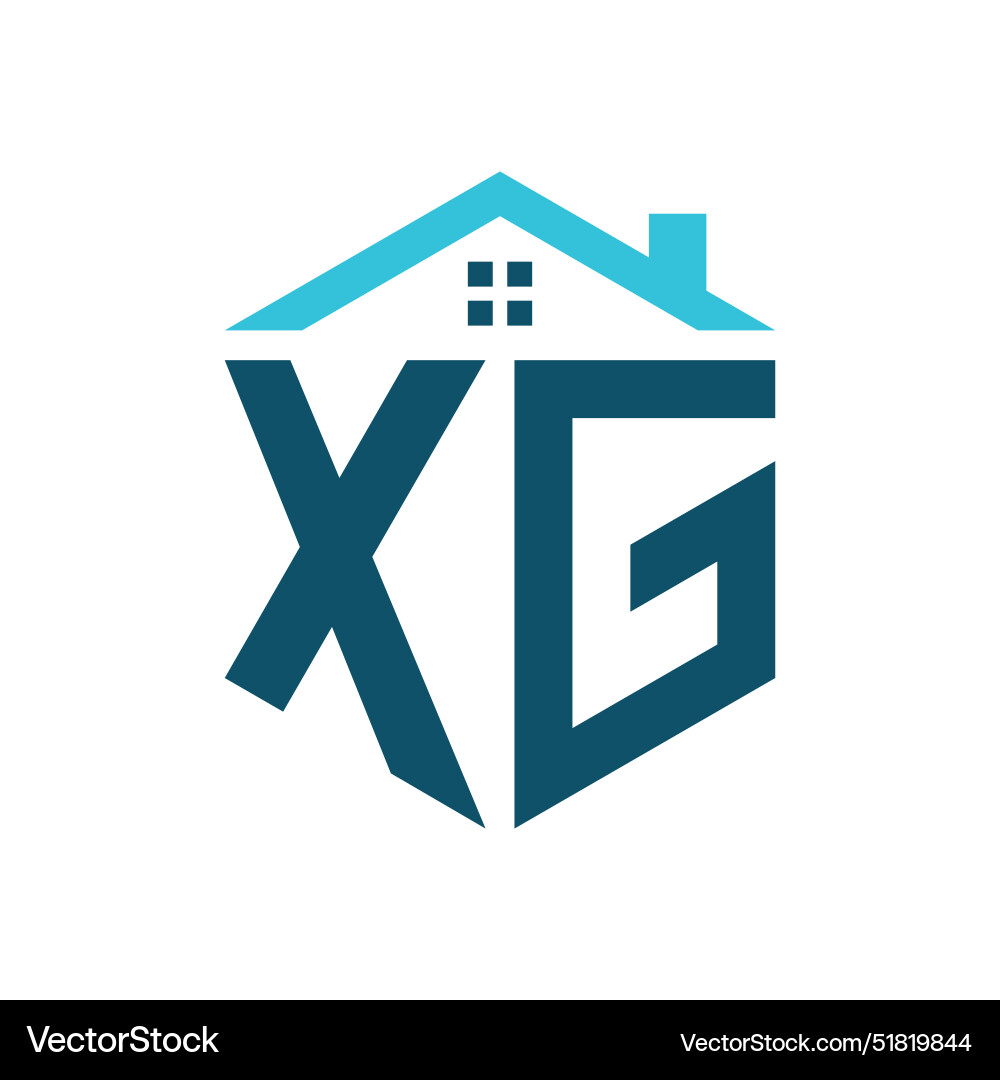 Xg house logo design template letter Royalty Free Vector