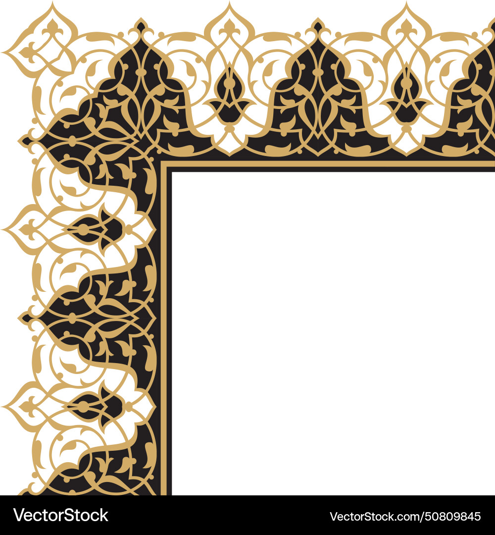 A border frame corner design template Royalty Free Vector