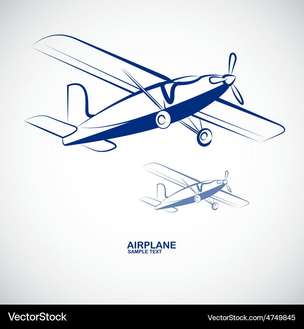 Airplane 7 Royalty Free Vector Image - VectorStock