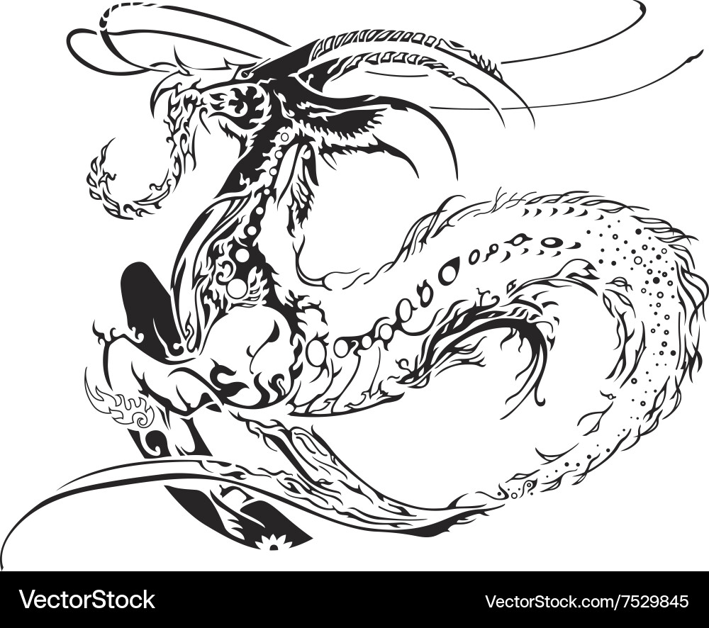 Dragon fish Royalty Free Vector Image - VectorStock