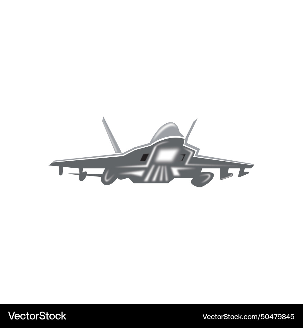 Fighter plane icon logo design Royalty Free Vector Image