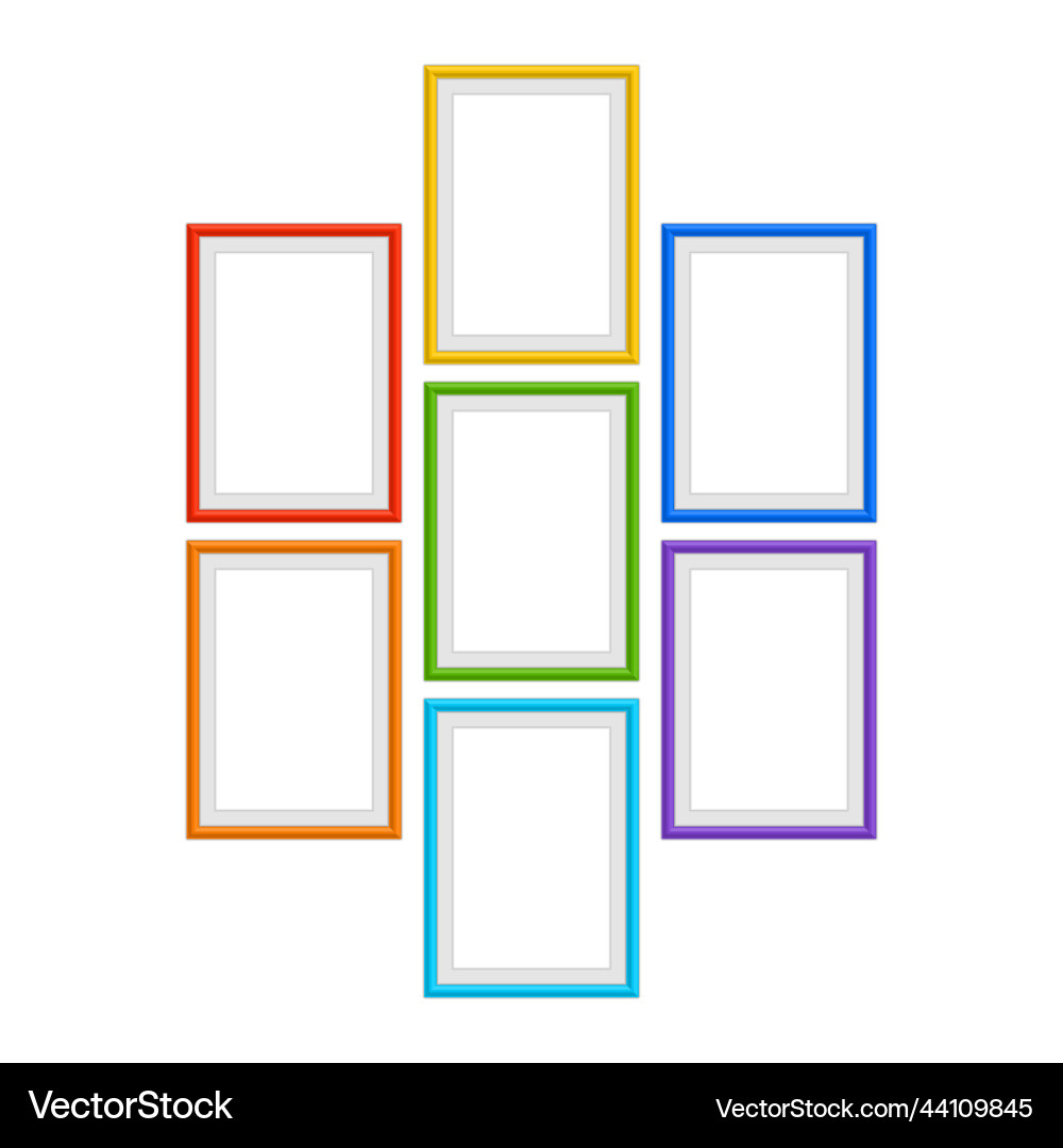 Flat frame set Royalty Free Vector Image - VectorStock