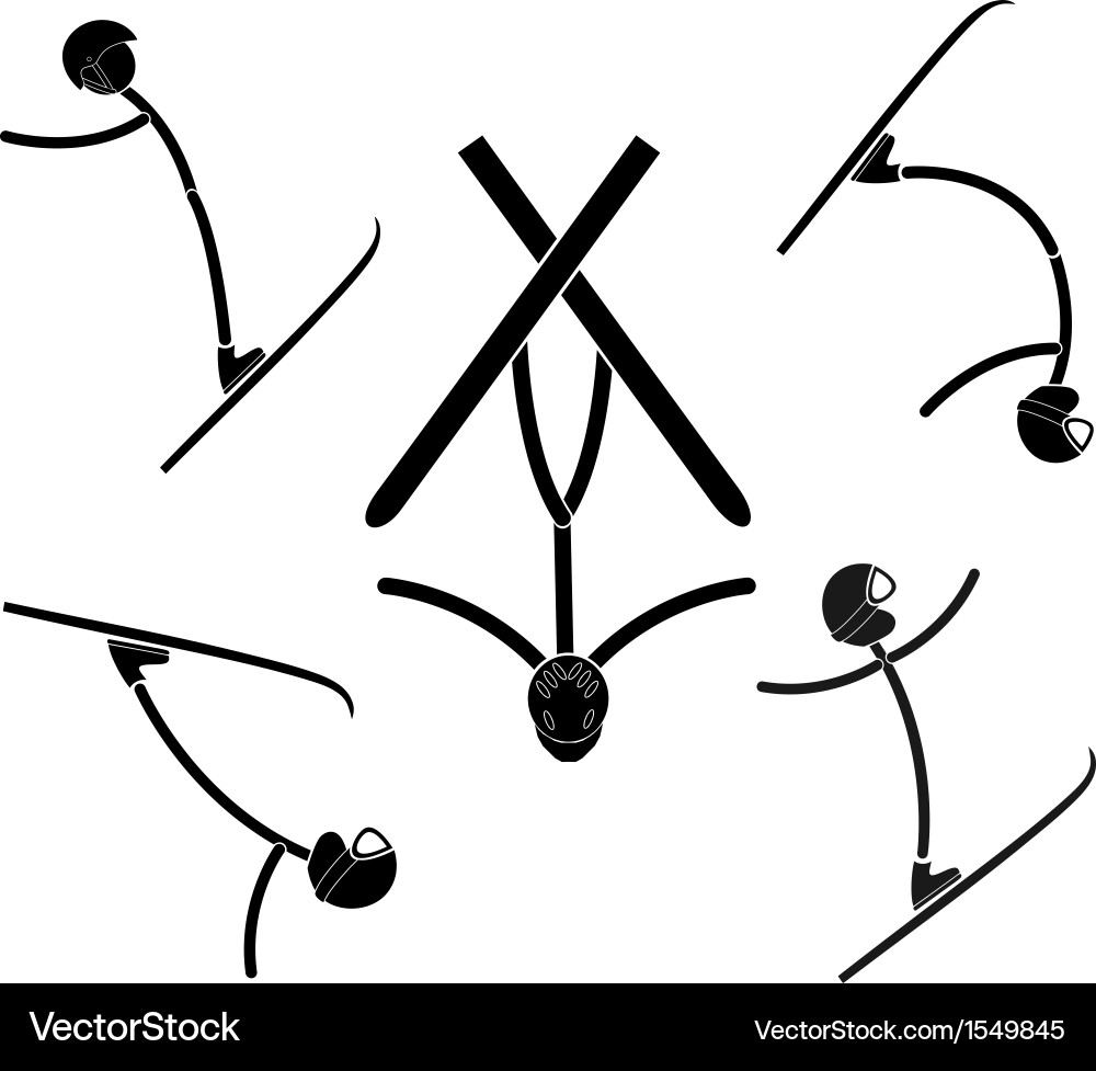 Freestyle skiing Royalty Free Vector Image - VectorStock