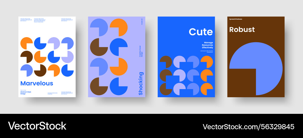 Geometric Book Cover Template Royalty Free Vector Image