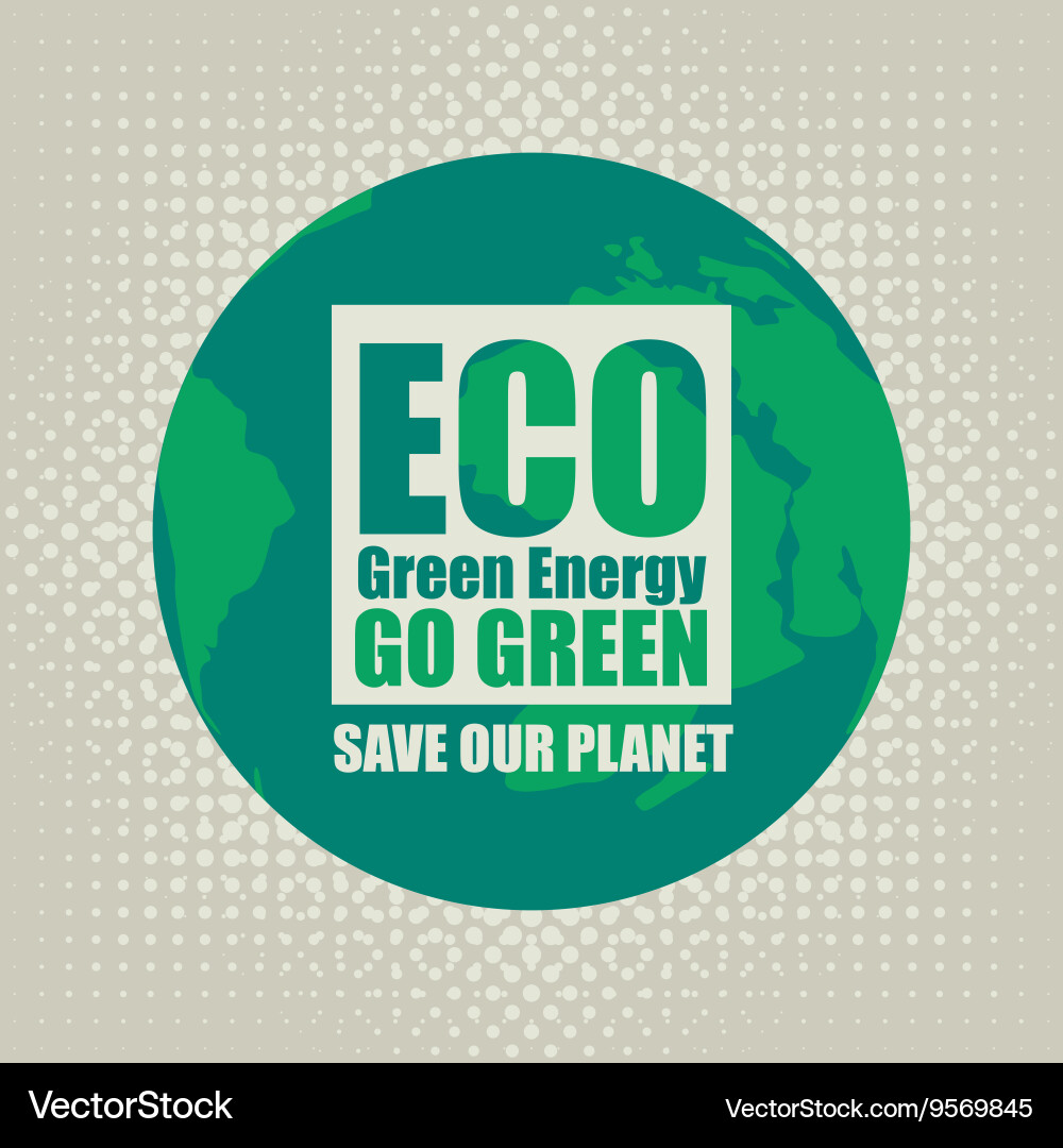 Go green eco recycling Royalty Free Vector Image