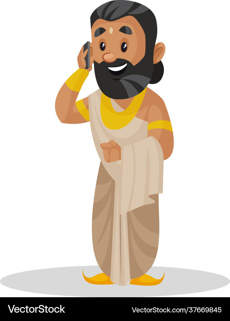 King janaka cartoon character Royalty Free Vector Image