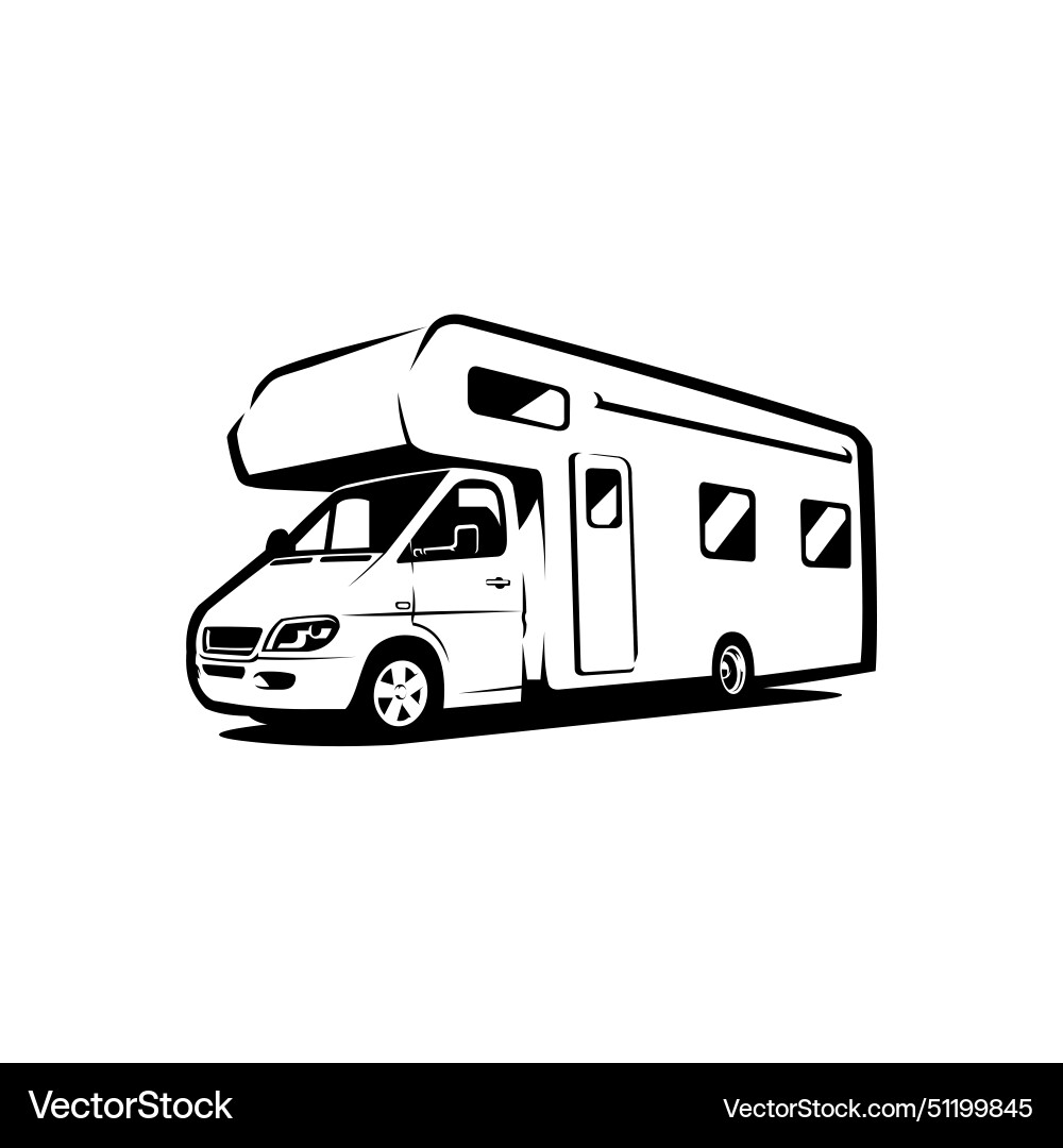 Rv campervan motor home caravan isolated Vector Image