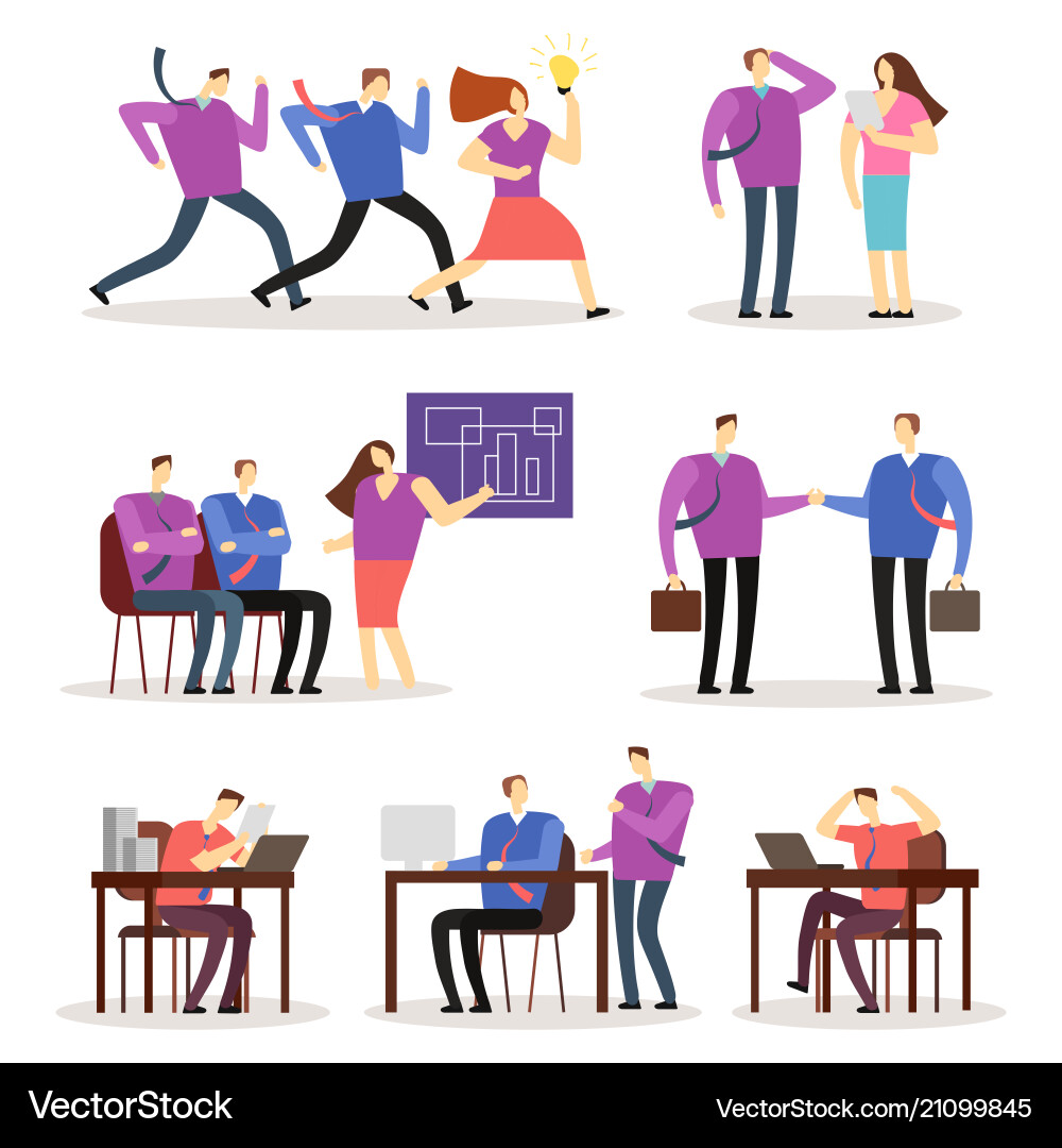Working people cartoon characters women Royalty Free Vector