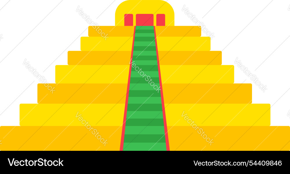Ancient mexican step pyramid Royalty Free Vector Image