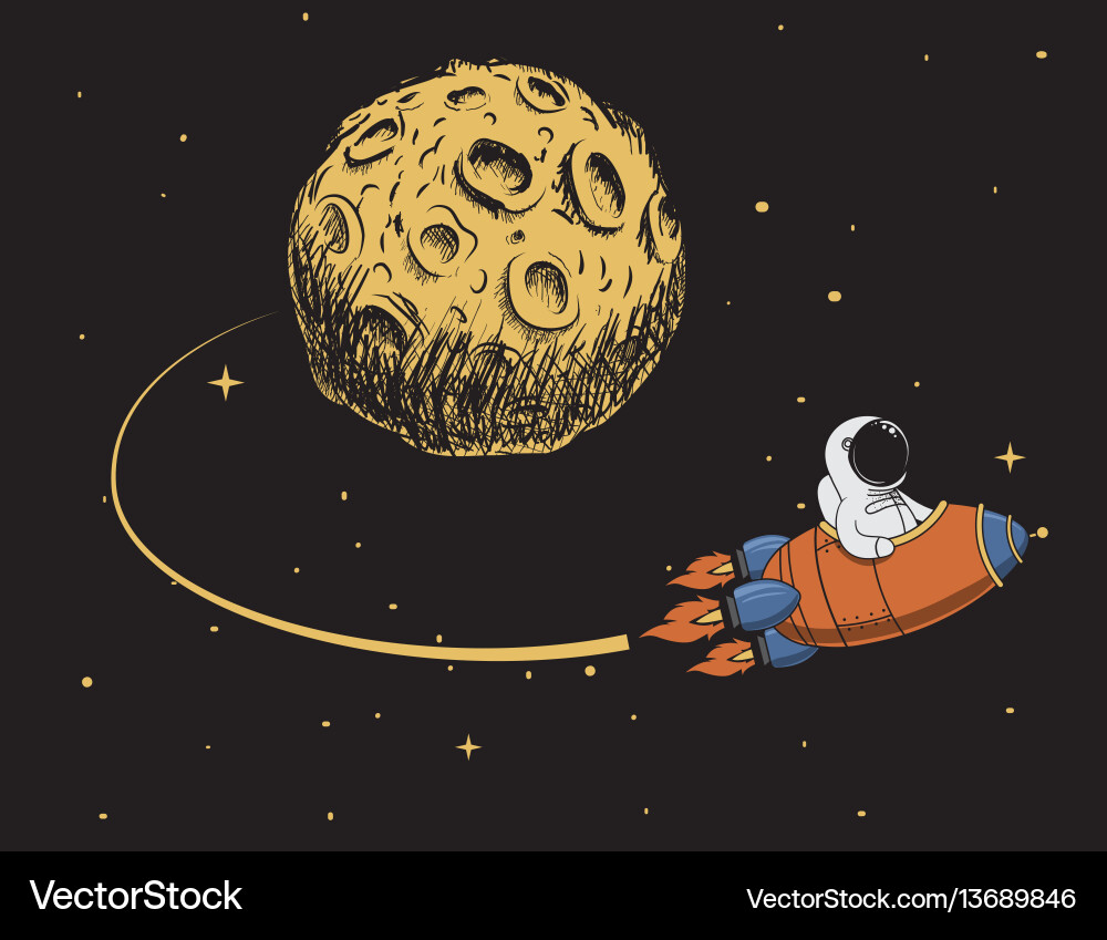 Astronaut come back after mission to moon Vector Image
