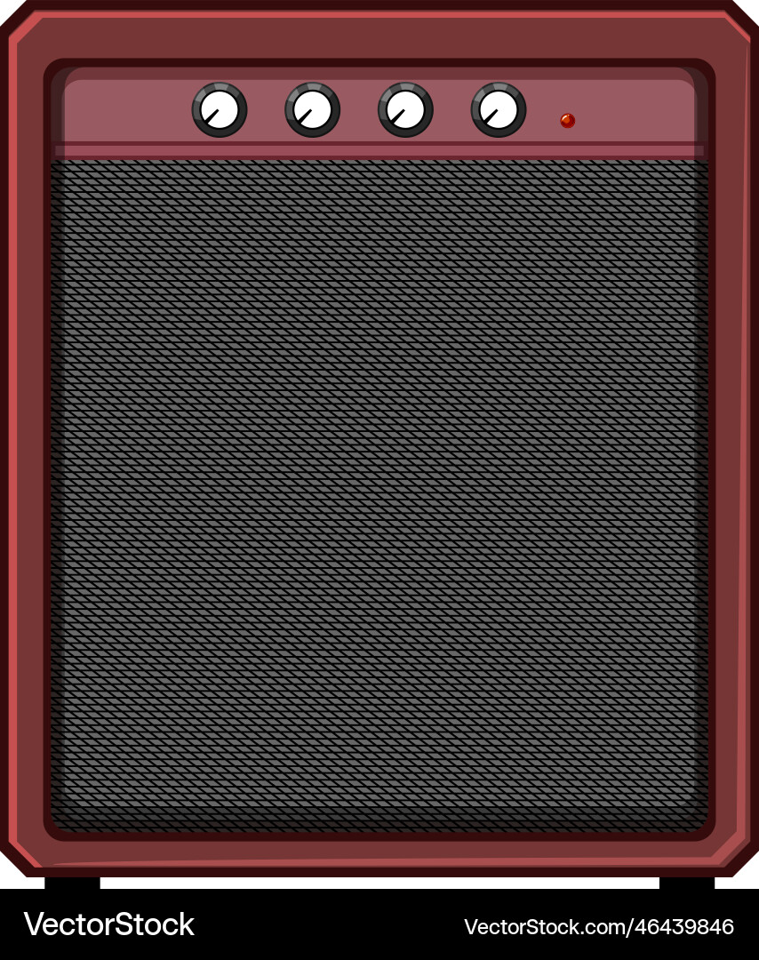 Bass guitar amplifier cartoon Royalty Free Vector Image