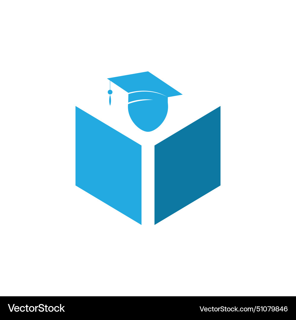 Book education logo template Royalty Free Vector Image
