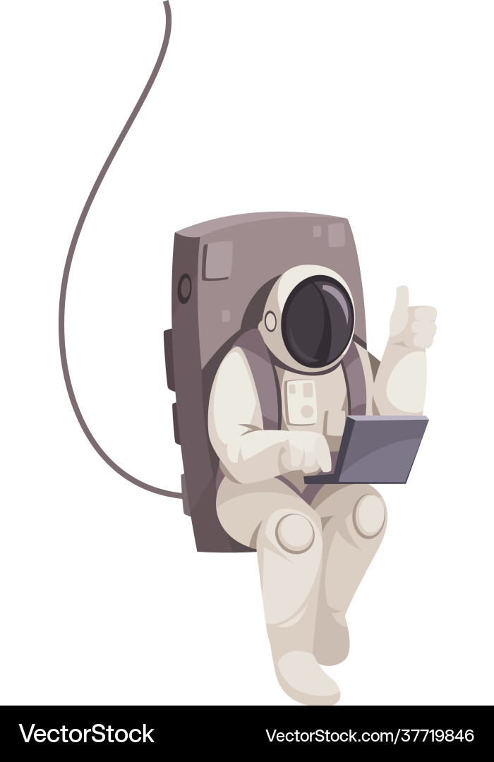 Cartoon cosmonaut Royalty Free Vector Image - VectorStock