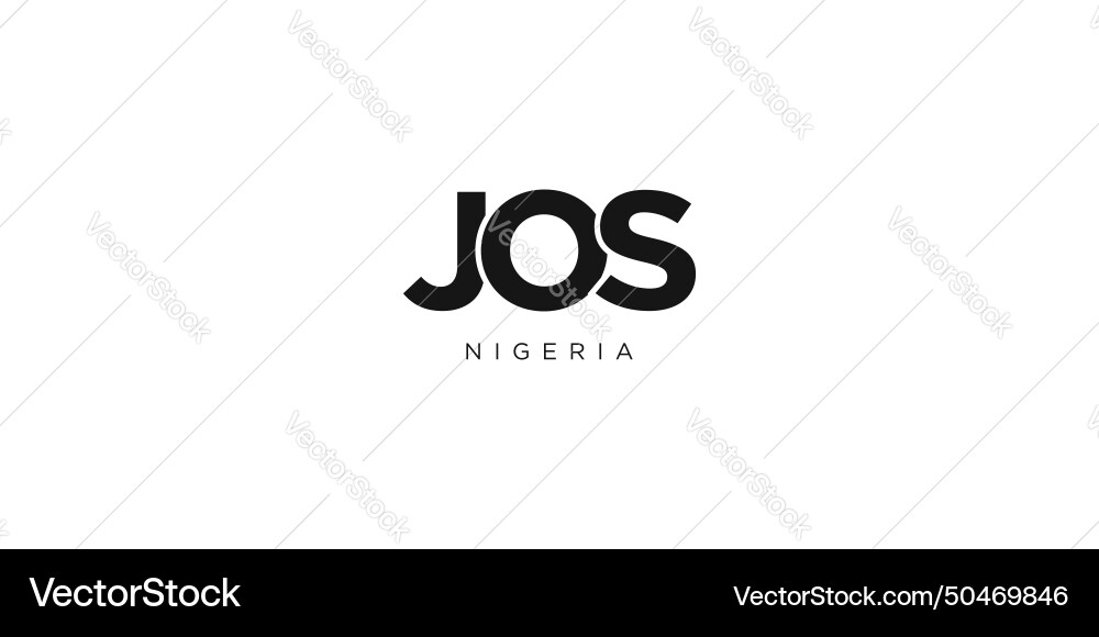 Jos in the nigeria emblem design features Vector Image