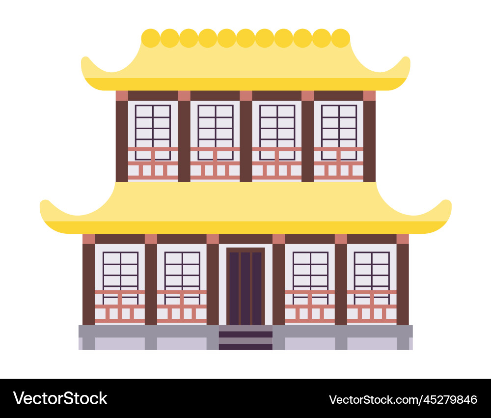 Palace or temple in old architecture style Vector Image