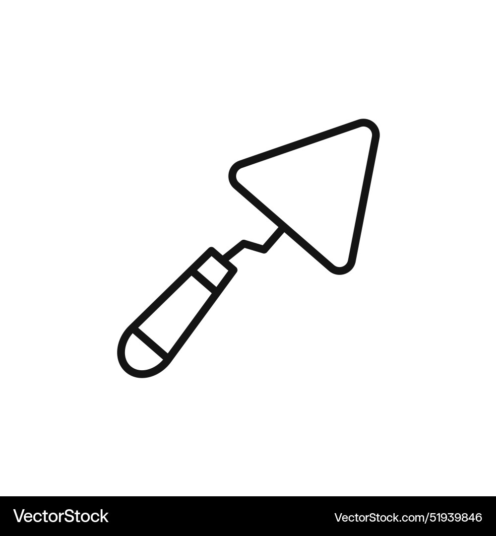 Trowel icon logo sign outline Royalty Free Vector Image