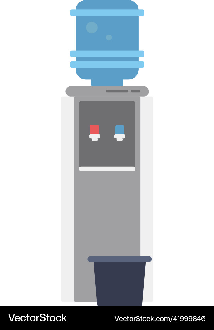 Water cooler machine with plastic bottle office Vector Image