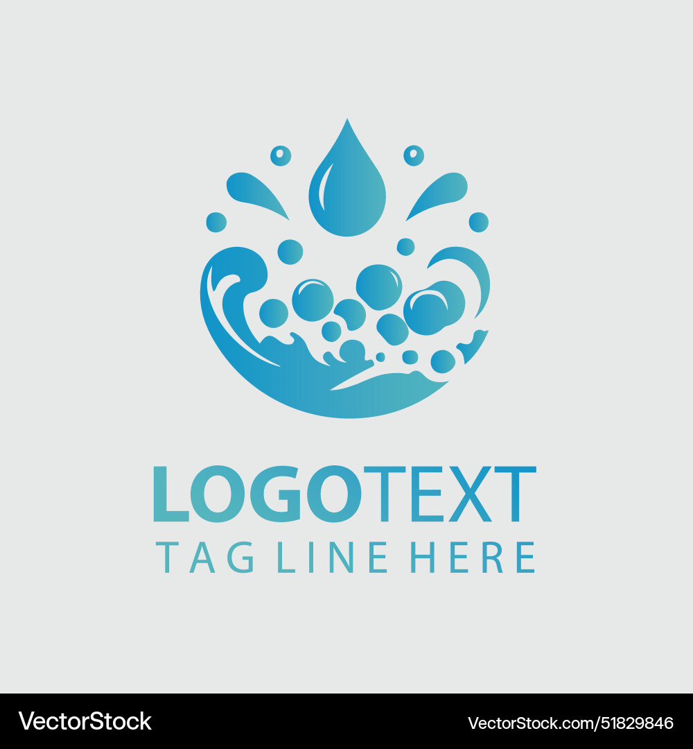 Water splash logo Royalty Free Vector Image - VectorStock