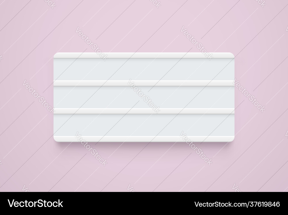 White color light box on pink background Vector Image