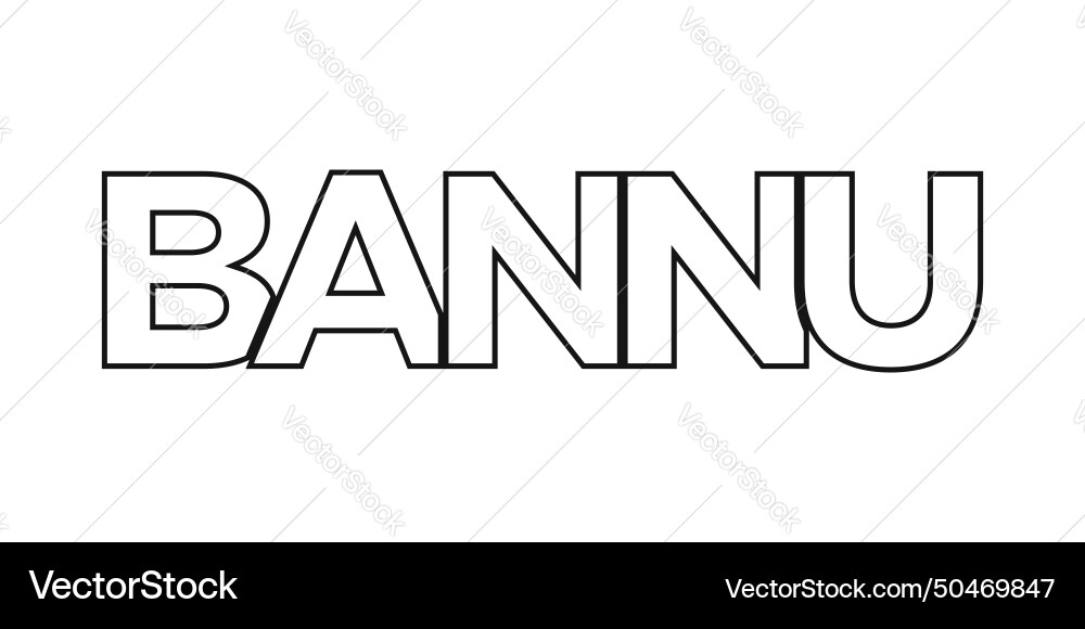 Bannu in the pakistan emblem design features Vector Image