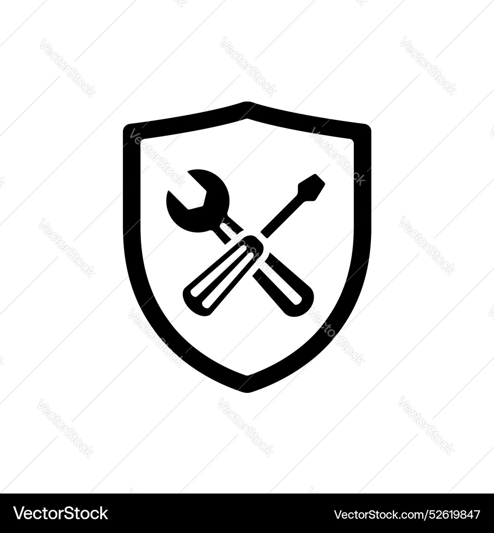 Black repair icon isolated on white Royalty Free Vector