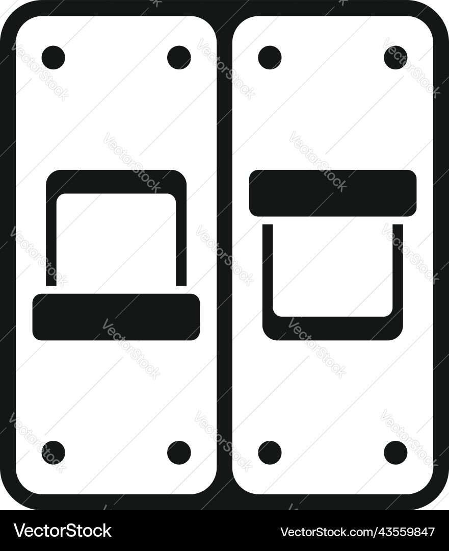 Breaker equipment icon simple circuit box Vector Image
