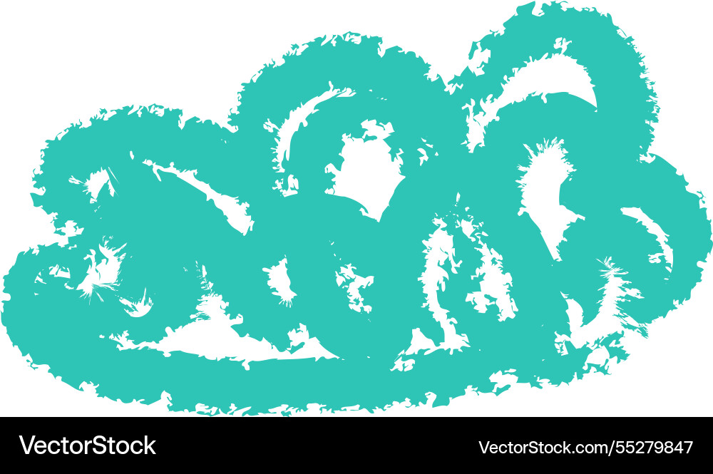 Childish scribble cloud Royalty Free Vector Image