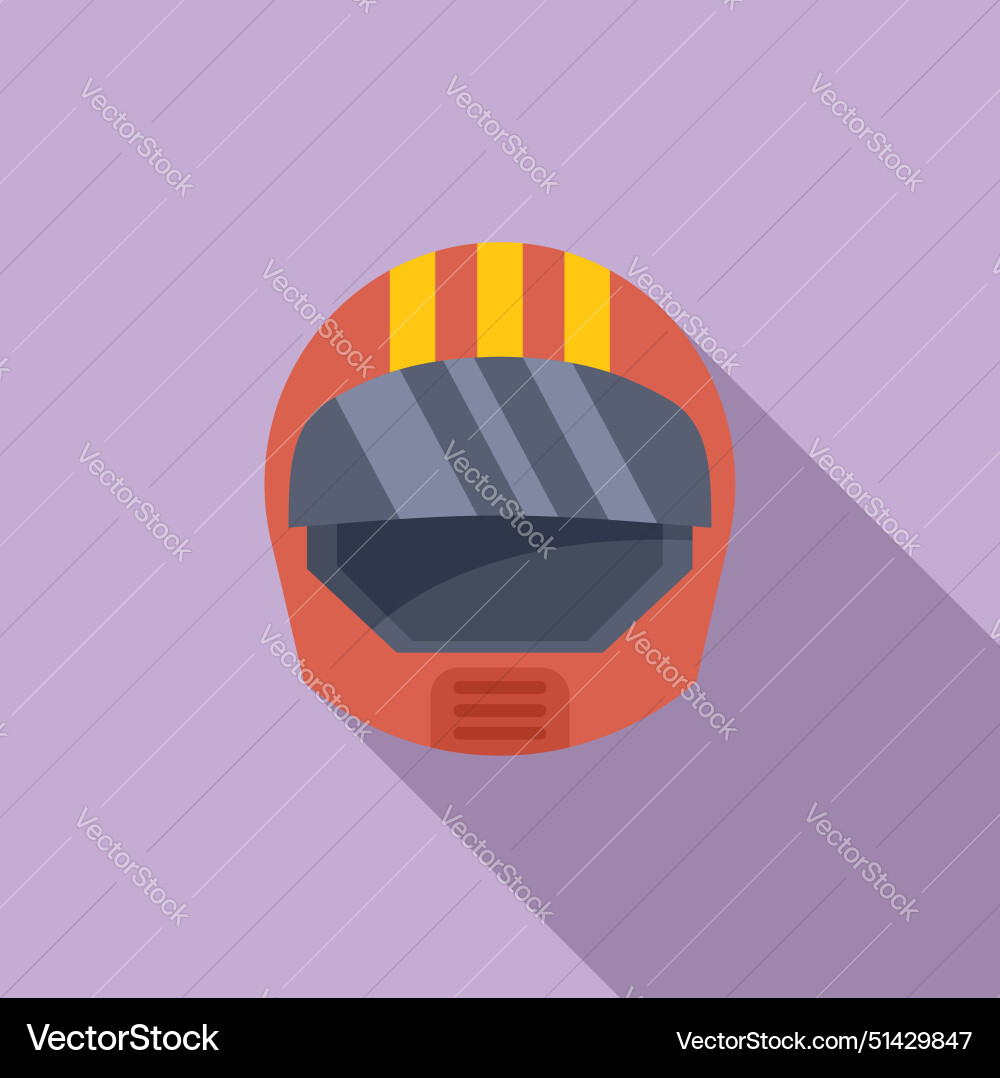 Flat design of racing helmet Royalty Free Vector Image