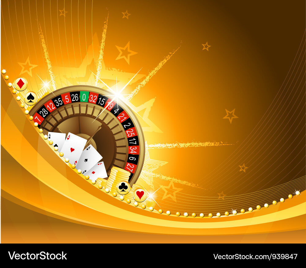 Gambling background with casino elements Vector Image