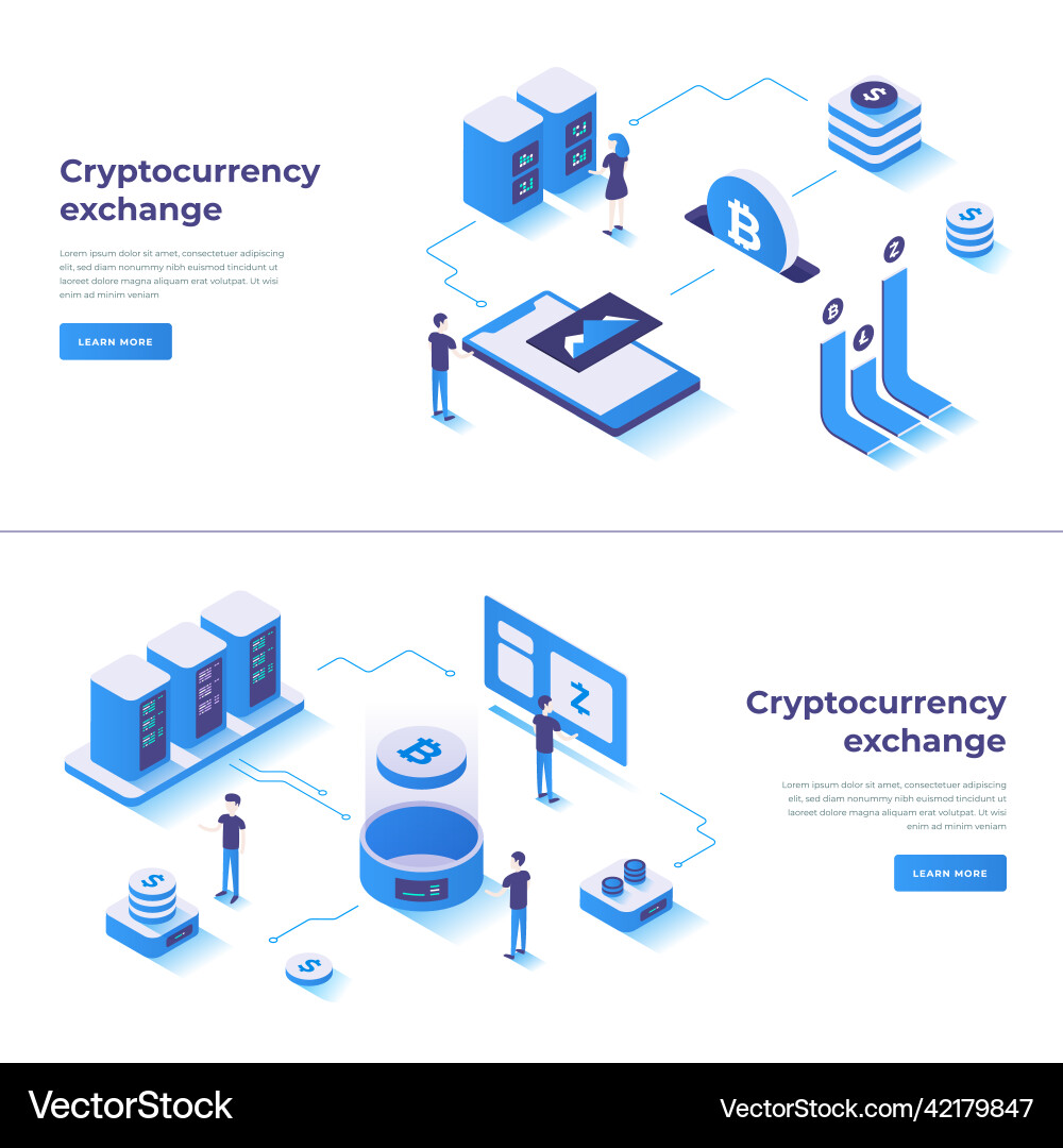 Modern man woman digital blockchain crypto Vector Image