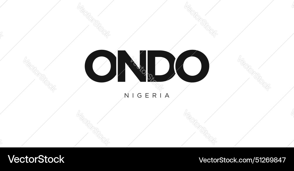 Ondo in the nigeria emblem design features Vector Image