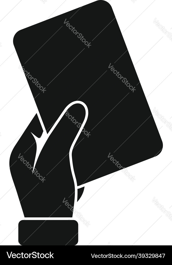 Referee card icon simple soccer penalty Royalty Free Vector