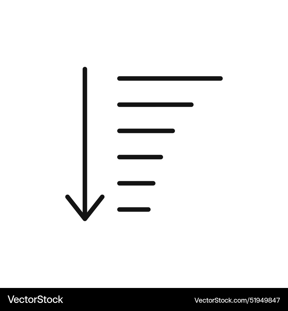 Sort logo sign outline Royalty Free Vector Image