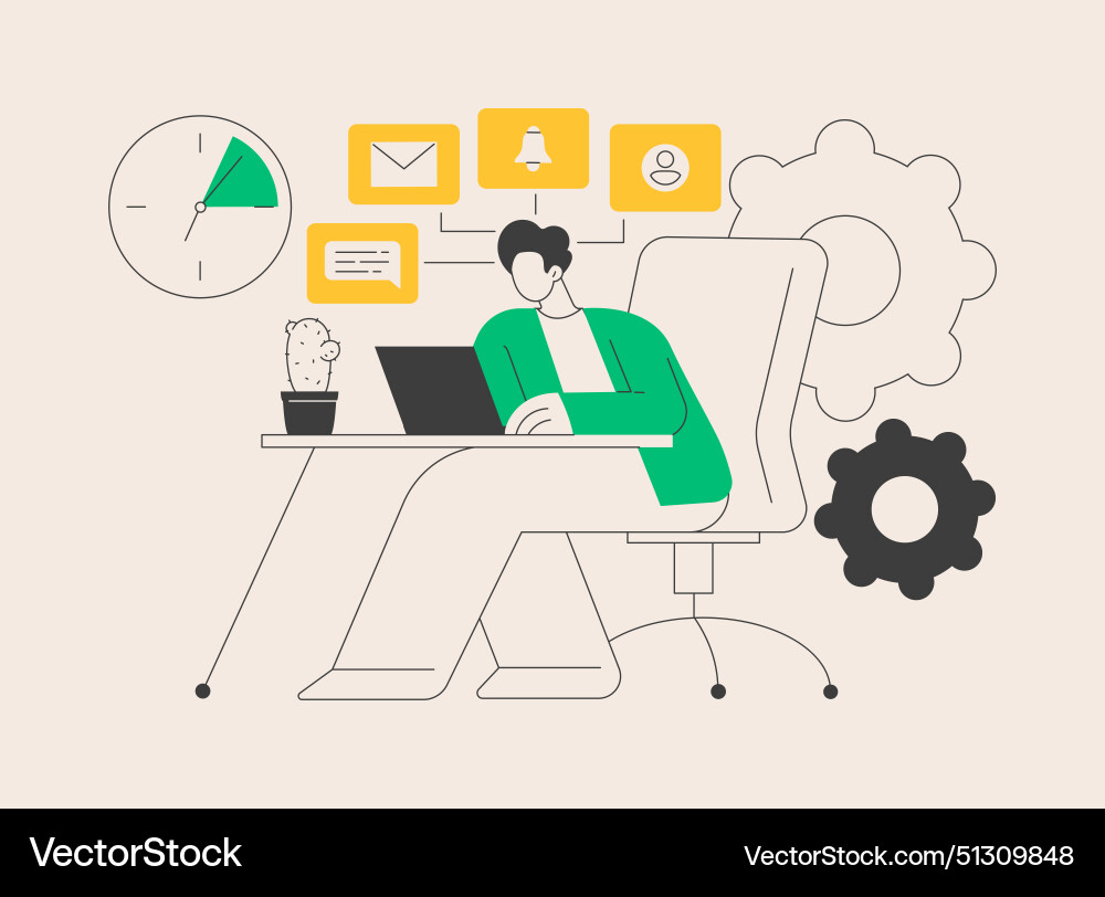 Account administrator abstract concept Royalty Free Vector