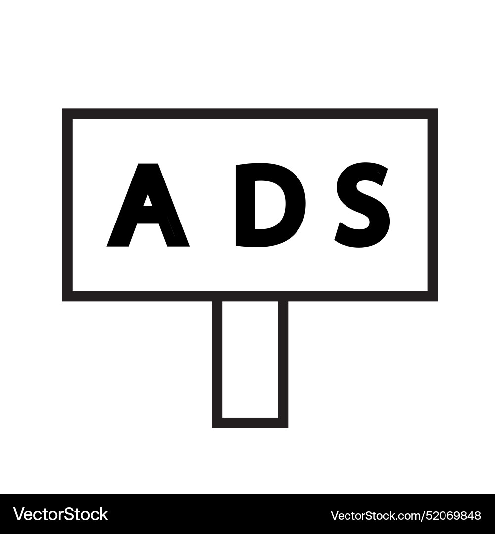 Billboard ad promotion icon great for advertising Vector Image
