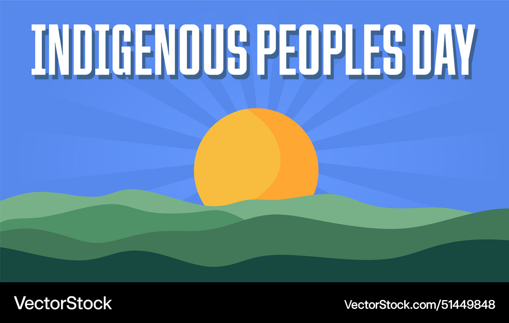 Happy indigenous peoples day to all Royalty Free Vector