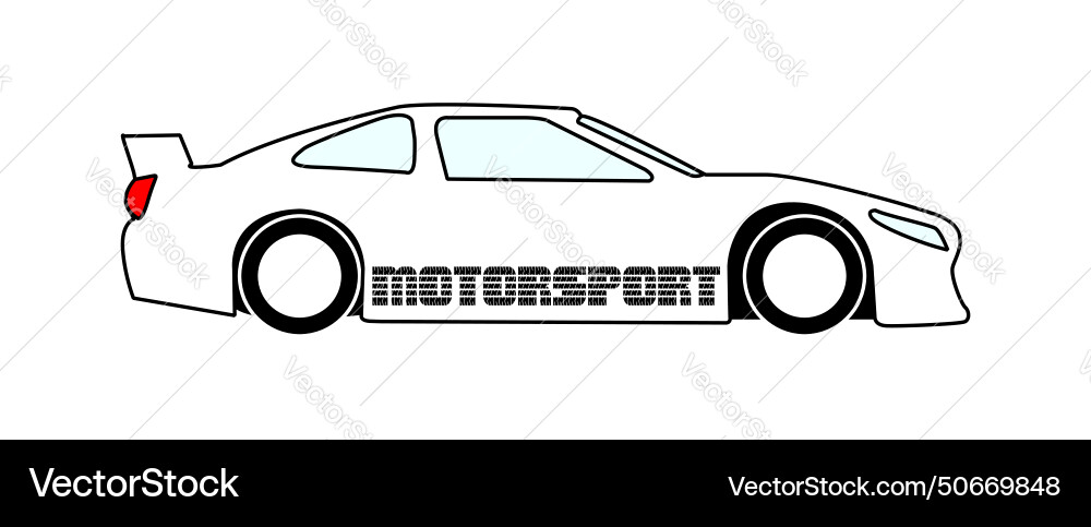 Motorsport race pace car Royalty Free Vector Image