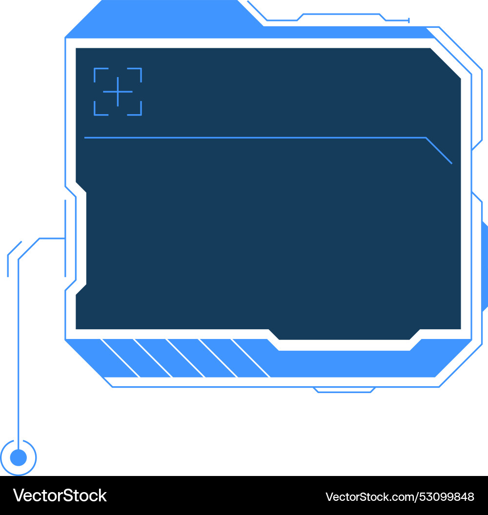 Tech callout template blue futuristic box Vector Image