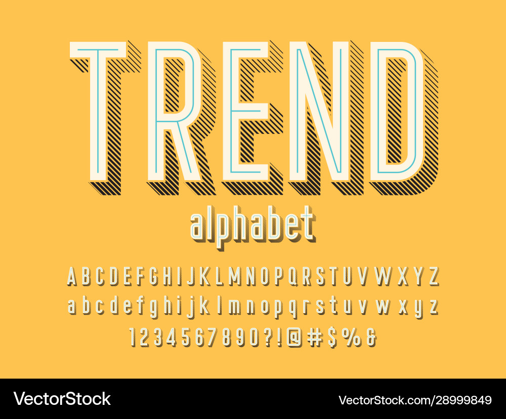 3d bold font Royalty Free Vector Image - VectorStock