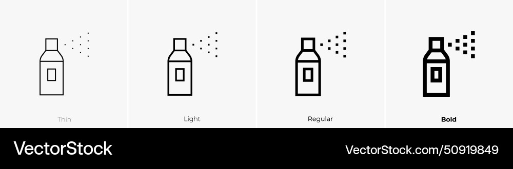 Bug spray icon thin light regular and bold style Vector Image