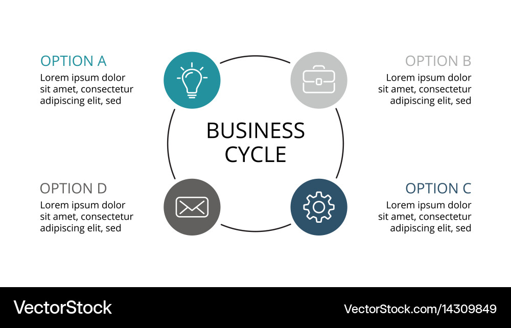 Circle infographic cycle diagram graph Royalty Free Vector