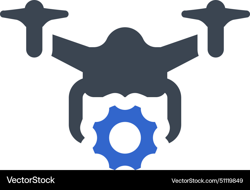 Drone technology icon Royalty Free Vector Image