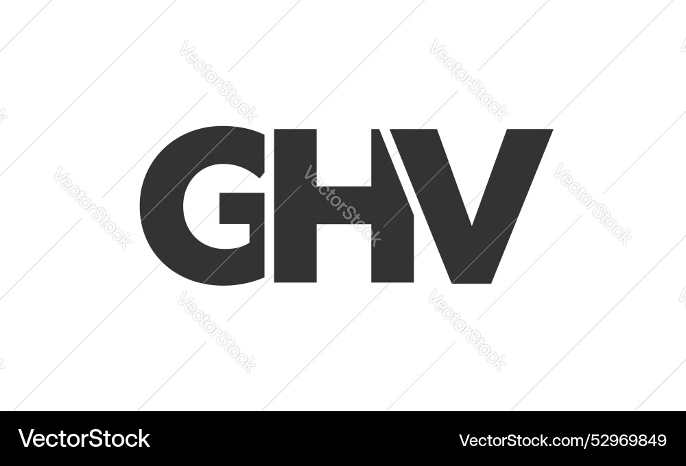 Ghv Logo Design Vorlage mit stark und modern Vektorbild