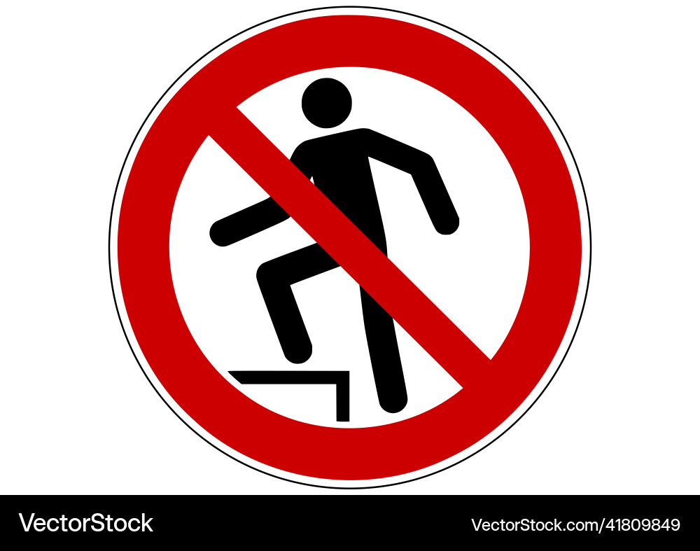 No standing Royalty Free Vector Image - VectorStock