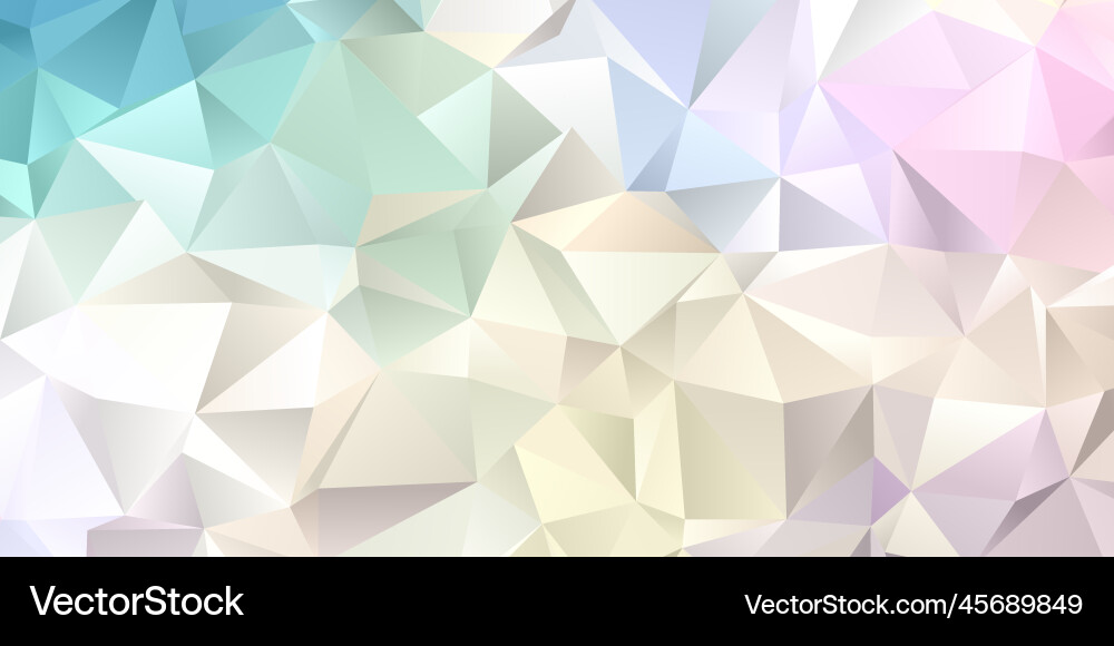 Pastel unicorn coloured low poly banner design Vector Image